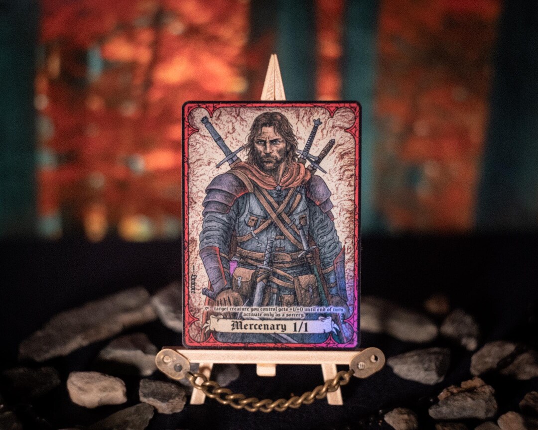 Mercenary 1/1 , Red Creature, Foil Token MTG - Etsy