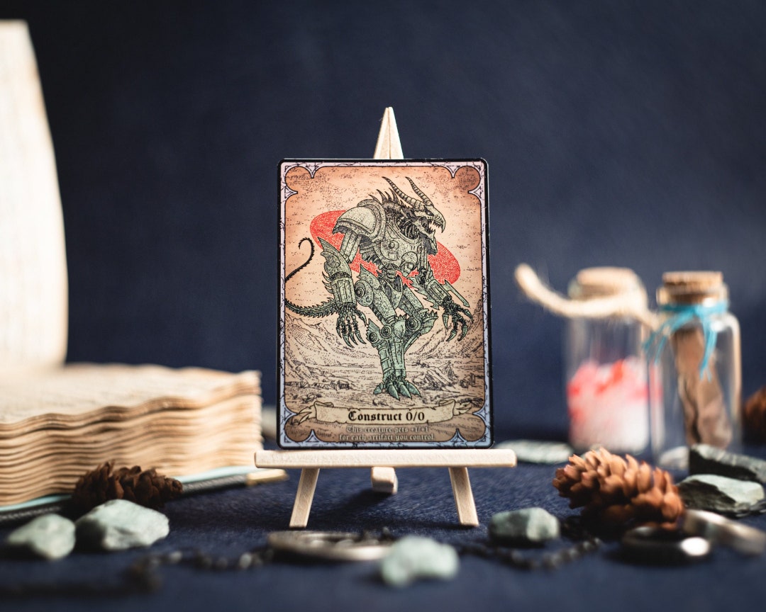Construct 0/0, Colorless Creature Artifact, MTG Foil Token - Etsy