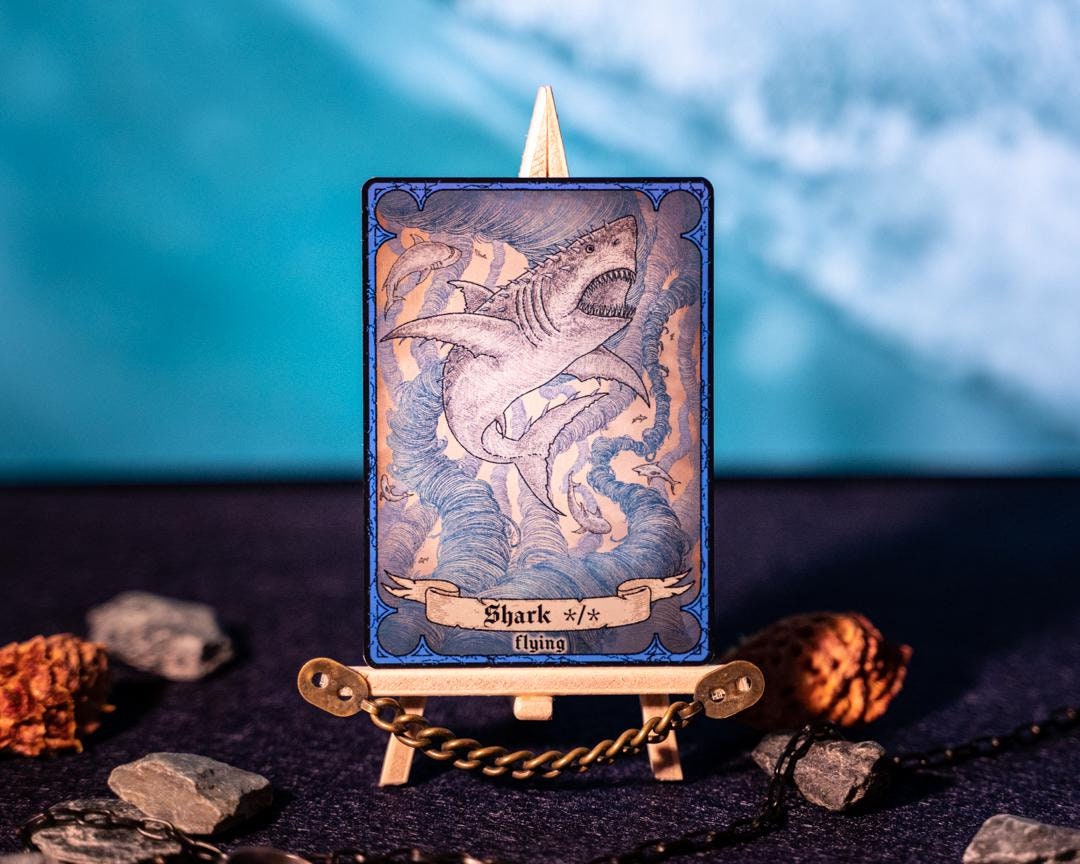 Shark / With Flying, Blue Creature, MTG Token Foil - Etsy