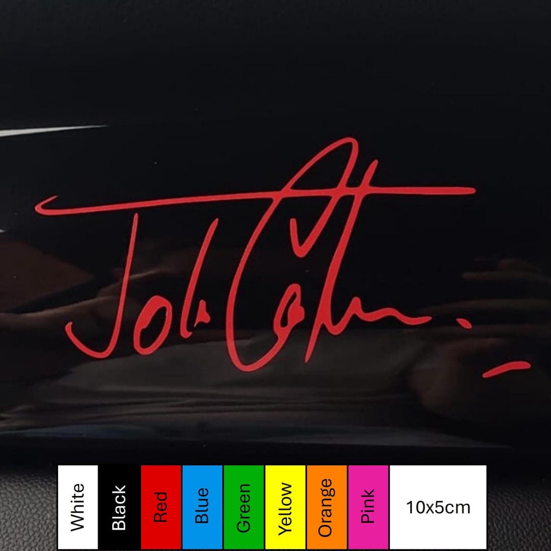 2x John Cooper Signature Stickers Multiple Colours 10x5cm Vinyl Dash ...