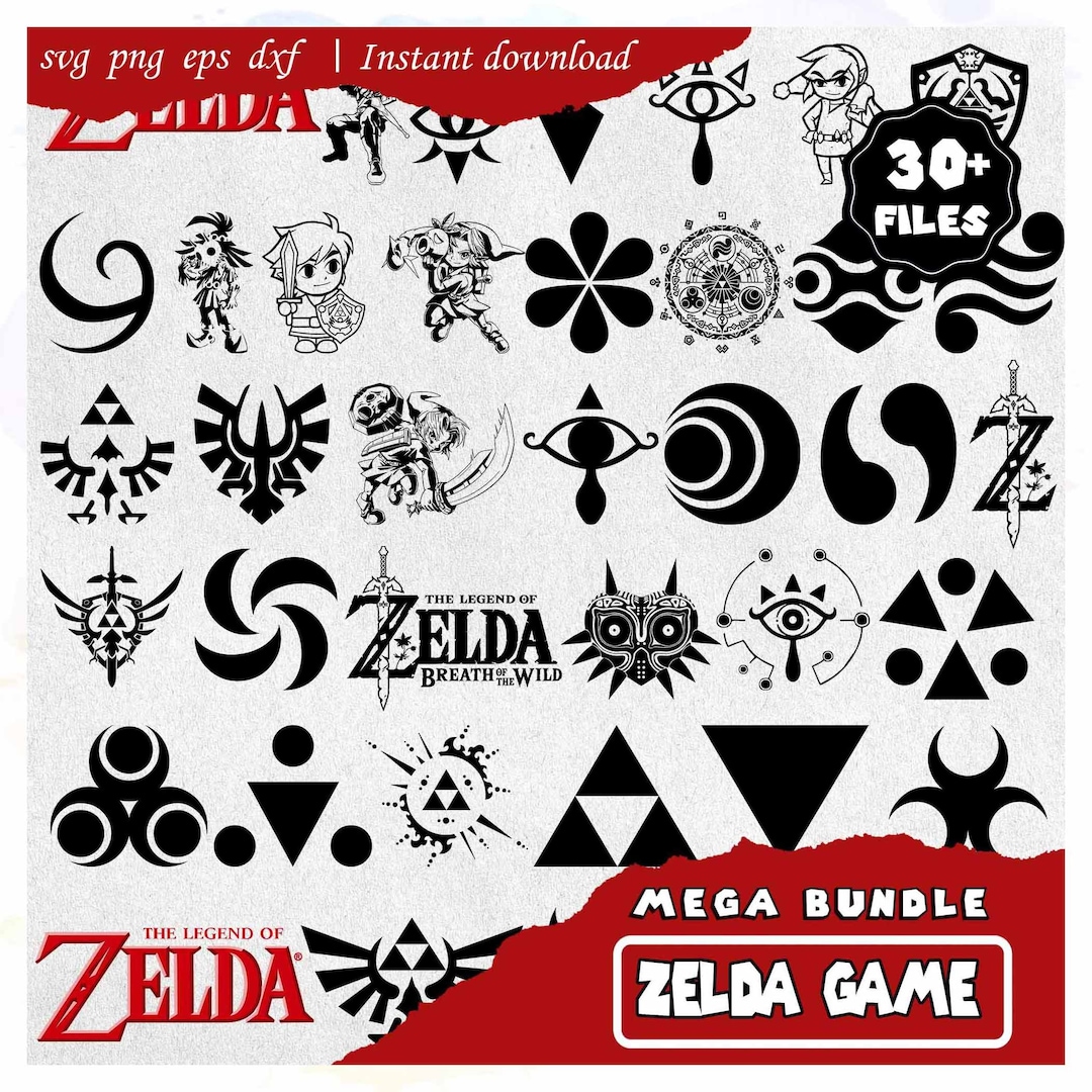 Zelda Svg Bundle Legend Of Zelda Svg Cricut Cut Files Zelda Logo Svg