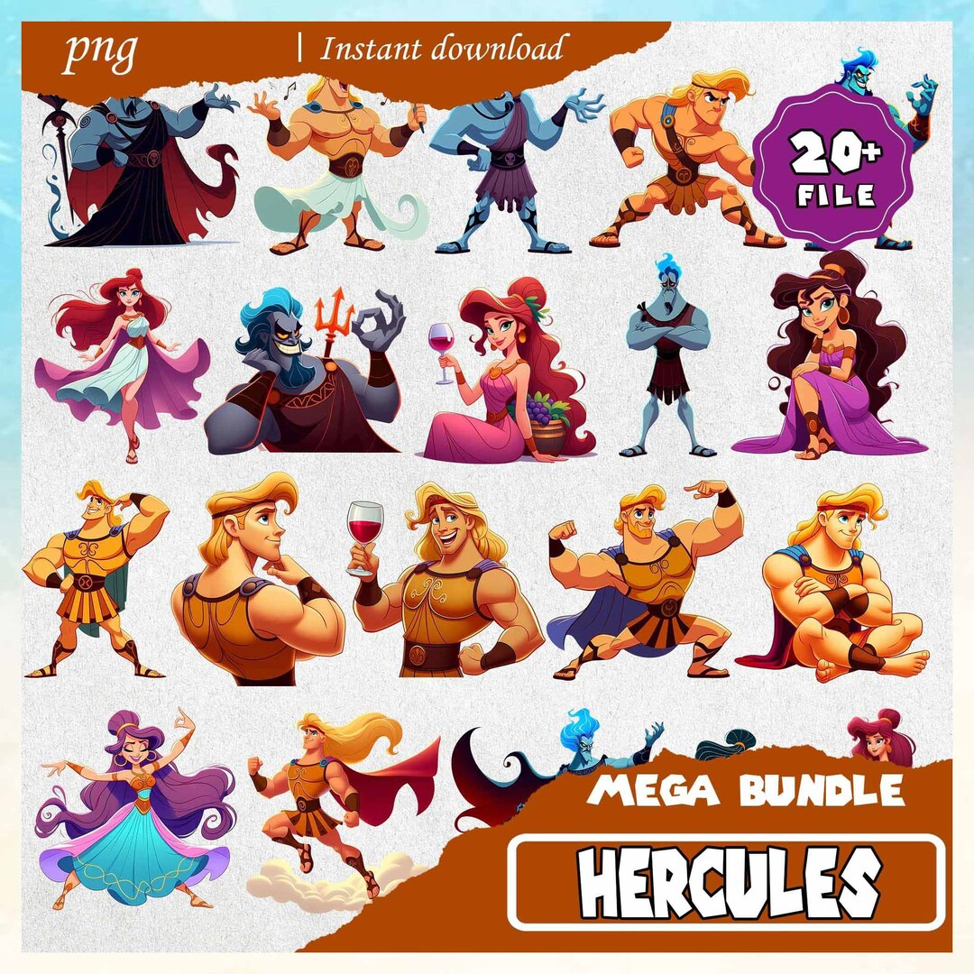 Hercules Bundle Mega Svg, Hercules Png, Hercules Clipart, Hercules Svg ...