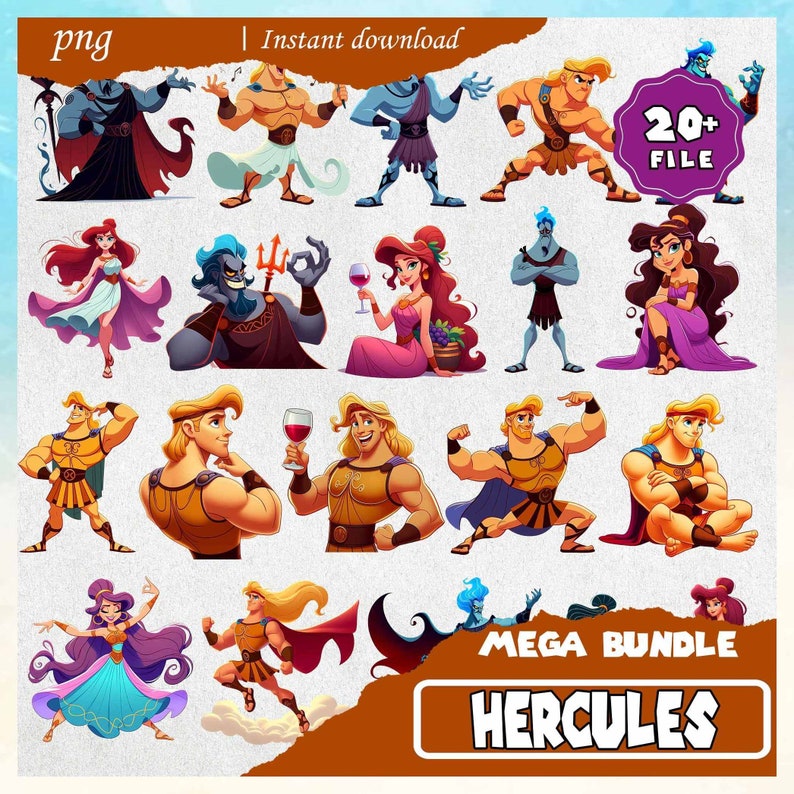 Hercules Bundle Mega Svg, Hercules Png, Hercules Clipart, Hercules Svg ...