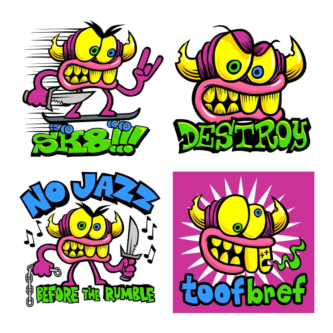 Chiku Monster Stickers - Etsy