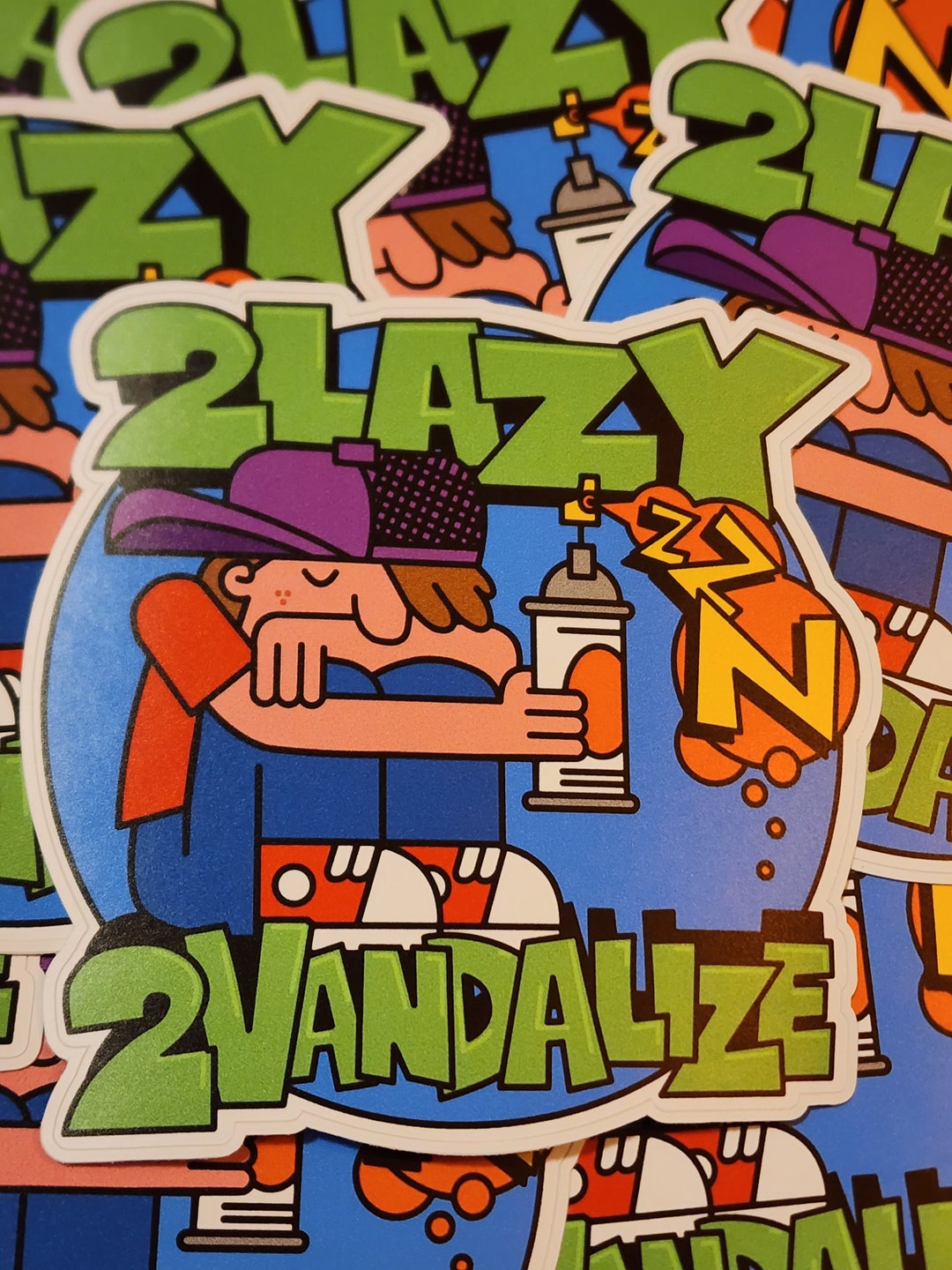 Too Lazy to Vandalize Sticker - Etsy