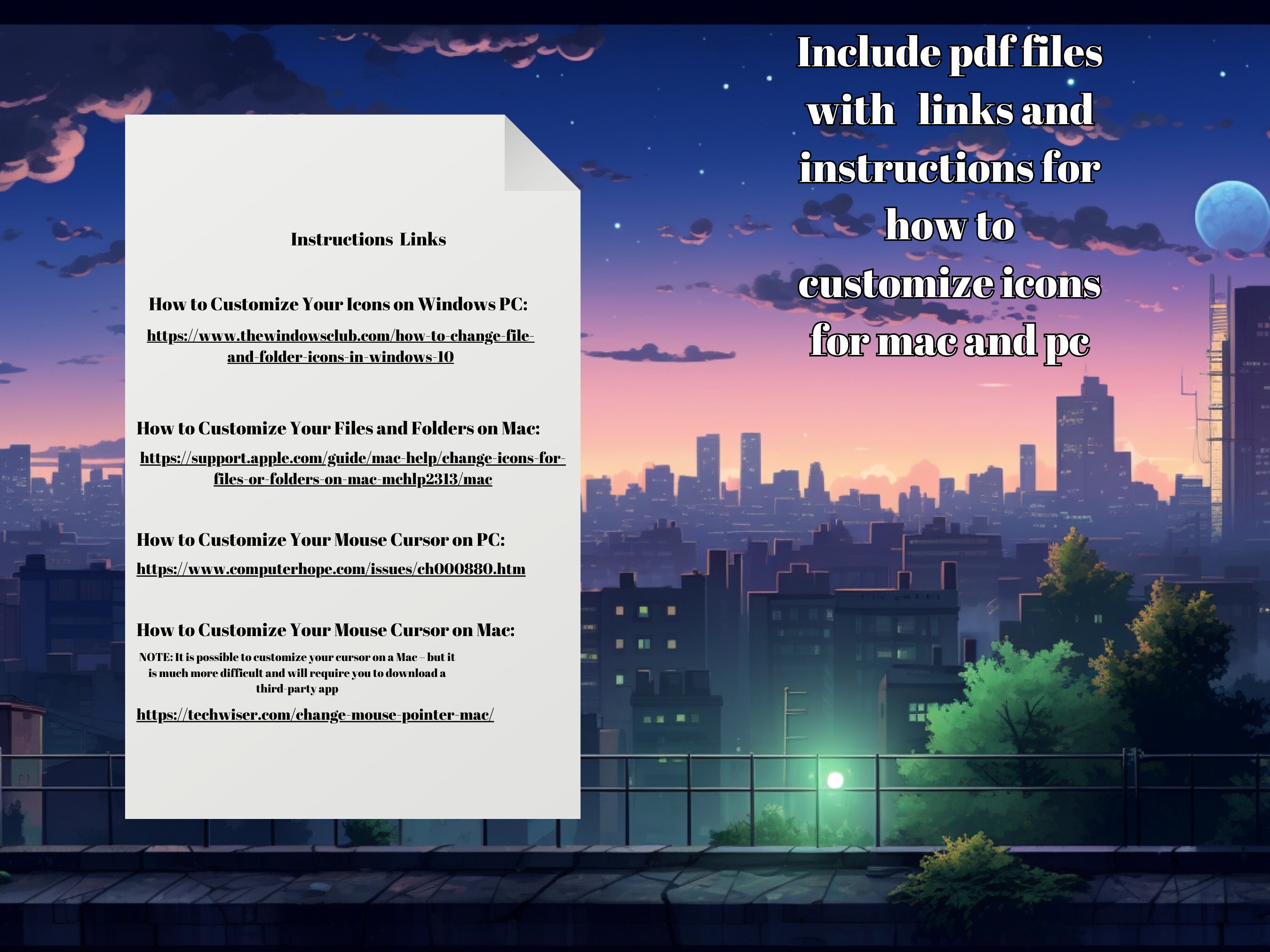 Lo-fi Computer Desktop Theme Background Wallpaper Organizer Set - Etsy