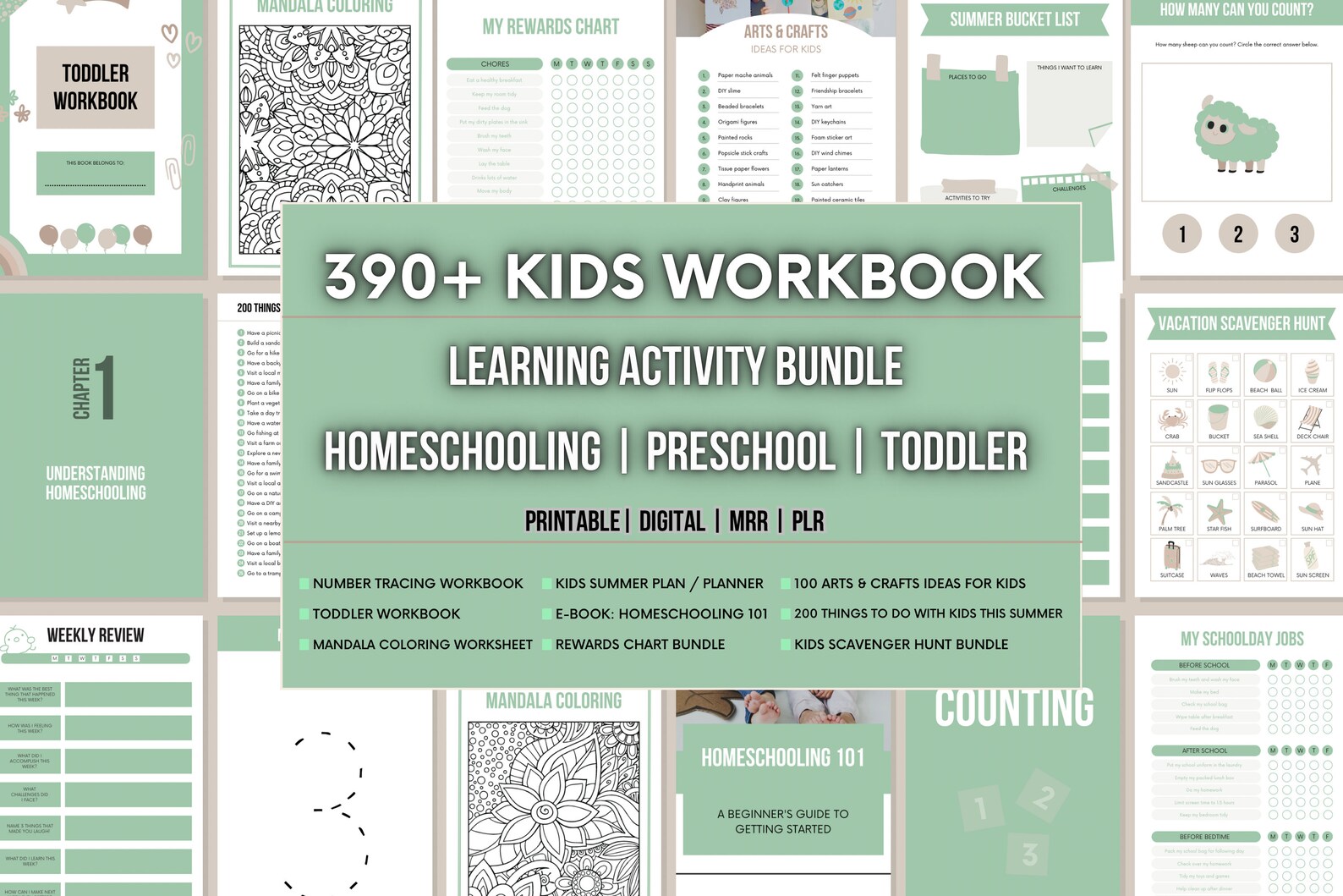 390+ Kids Workbook | Activity Learning for Toddler | Preschool ...