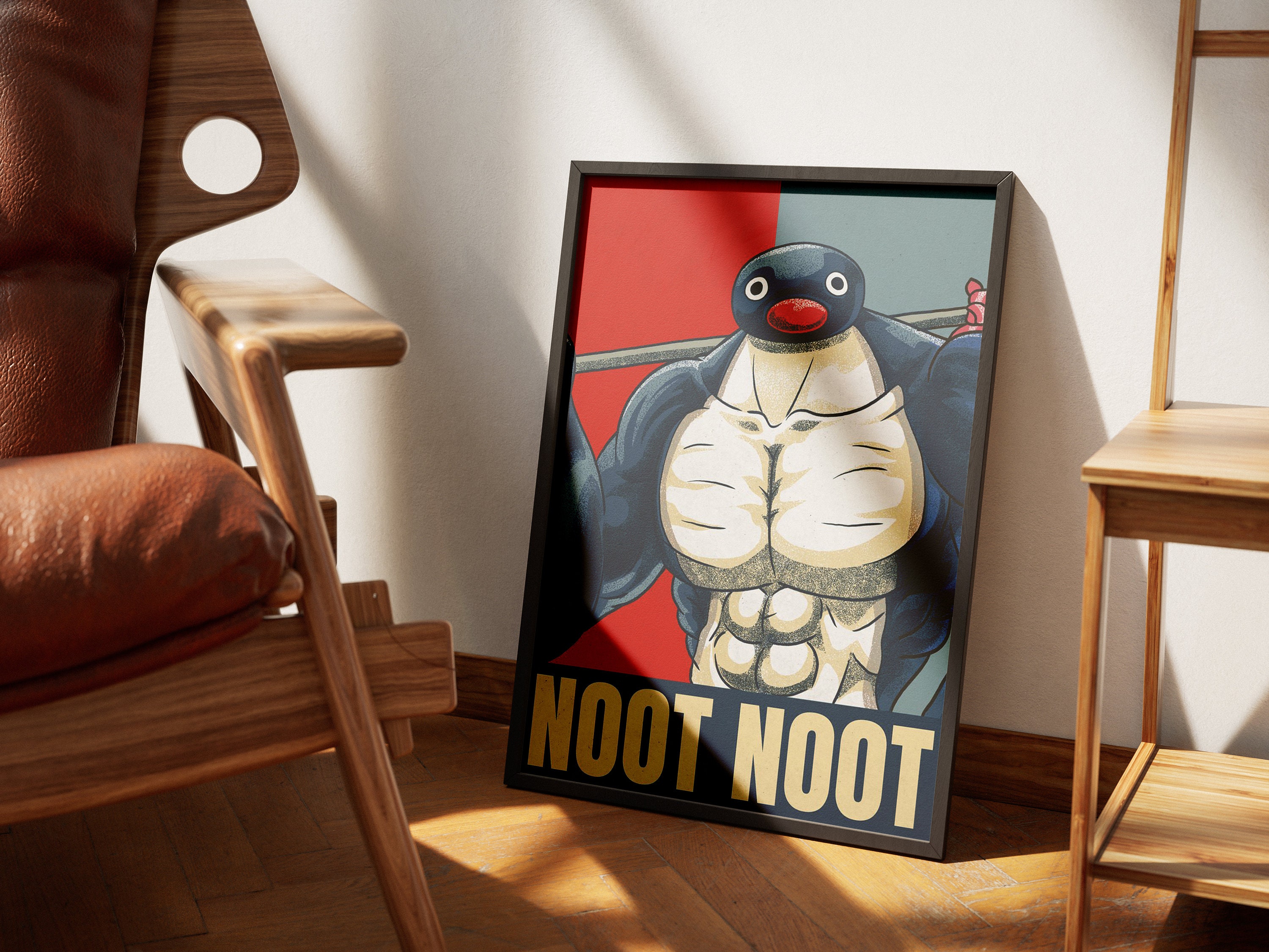 Angry Pinguin Meme Noot Noot Pingu Meme Funny Pinguin Memes Poster ...