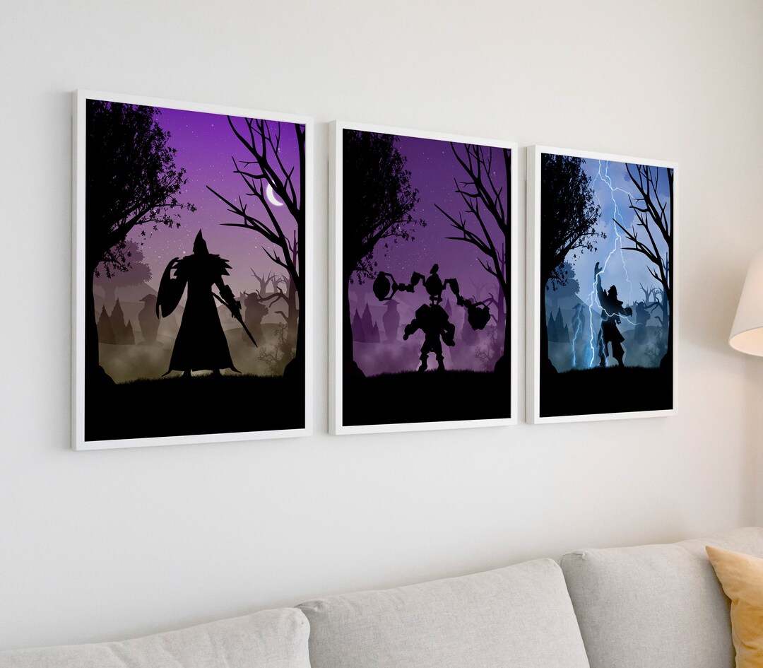 Dota 2 Poster Video Game Poster 1 Silencer 2 Tinker 3 Zeus DOTA Poster ...