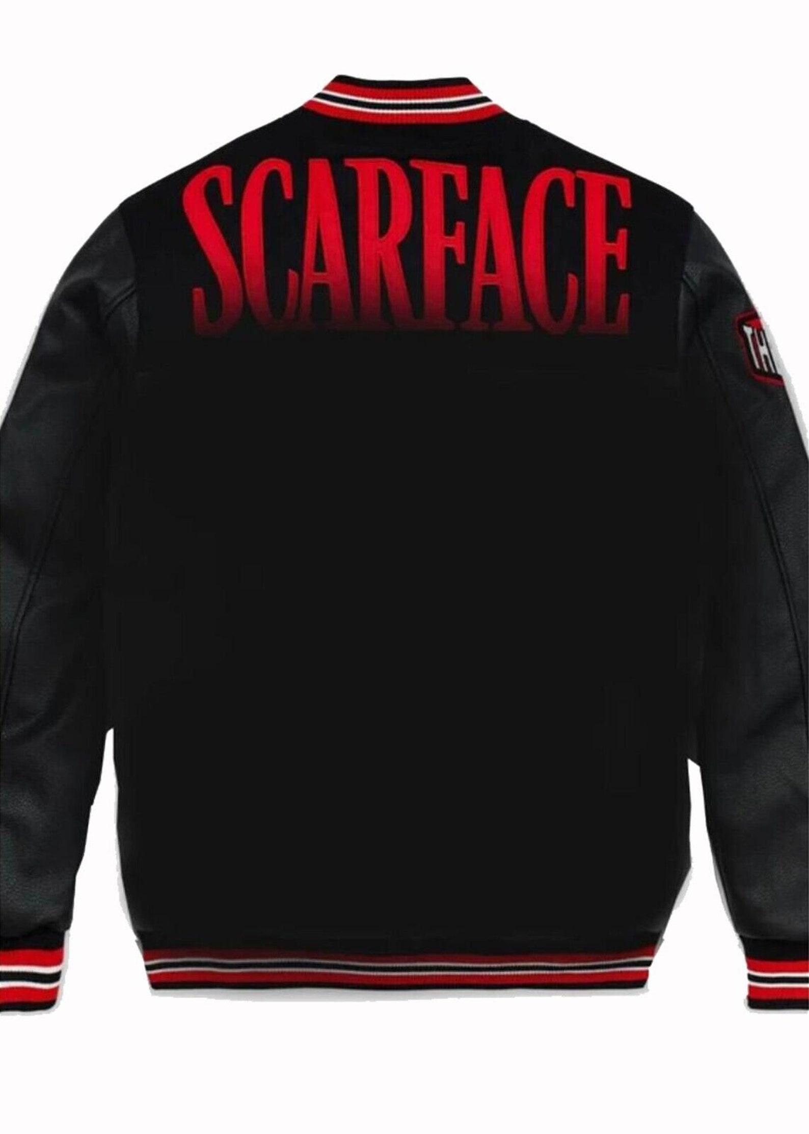 The World is Yours Black Bomber Scarface Varsity Jacket New Arrival ...