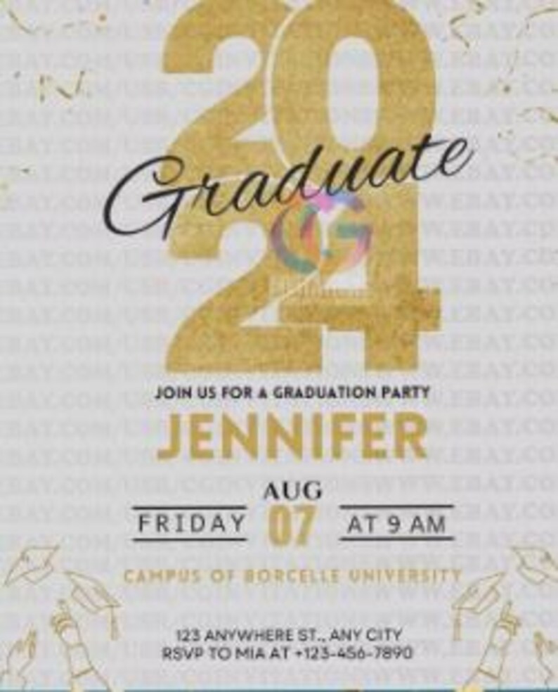 EDITABLE Graduation Celebration Party Invitation Template, Instant ...
