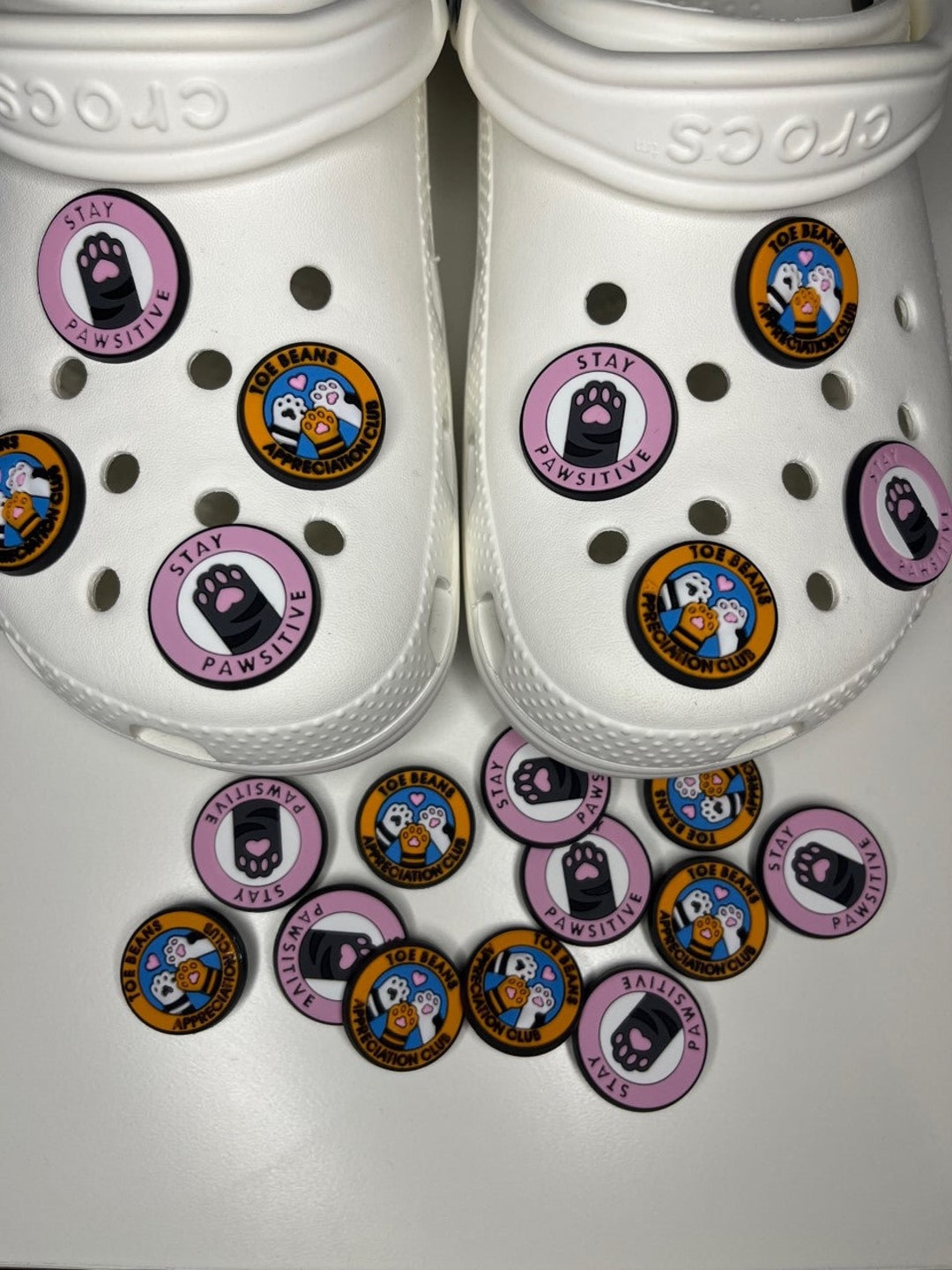 Cute Paw and Toe Bean Croc Charms - Etsy