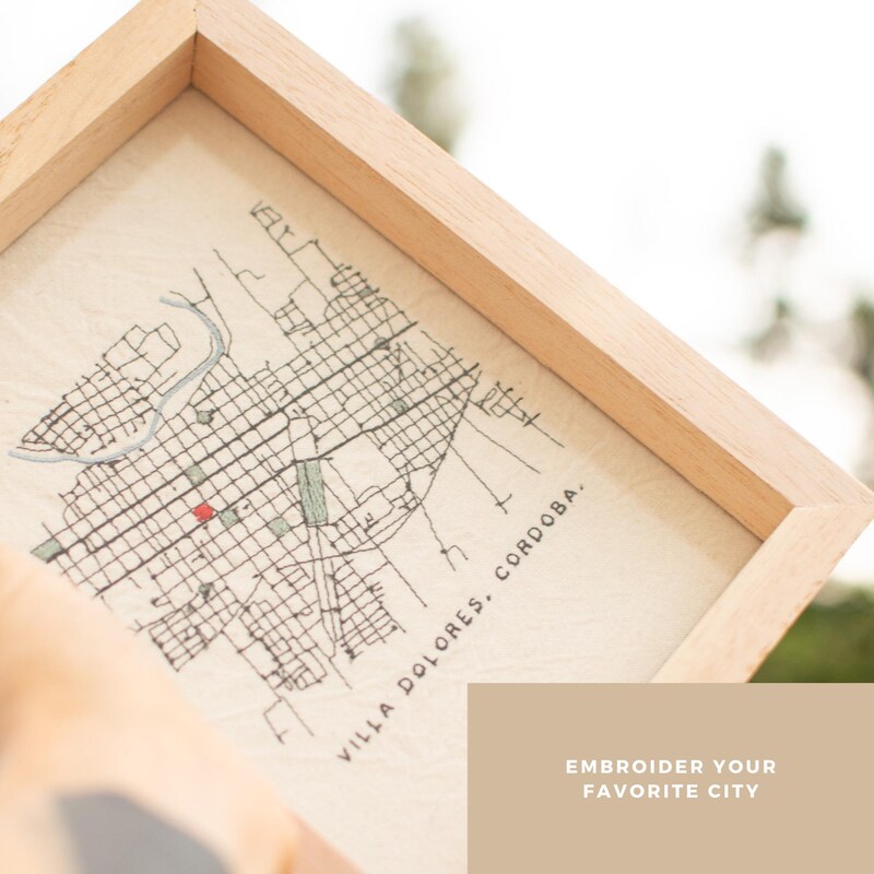 Embroidered Map - Etsy