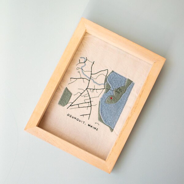 Embroidered Map - Etsy