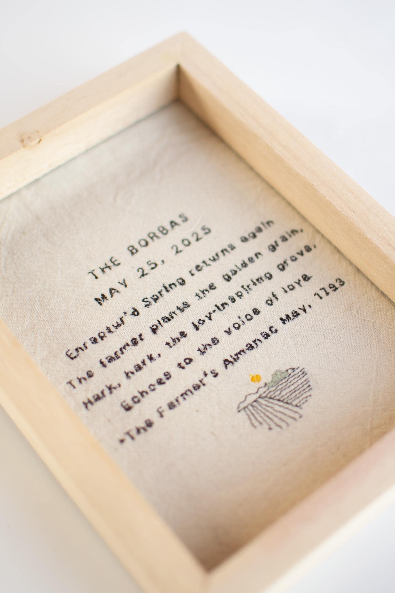 Custom Embroidered Poem Art: Personalized Haiku Gift - Etsy