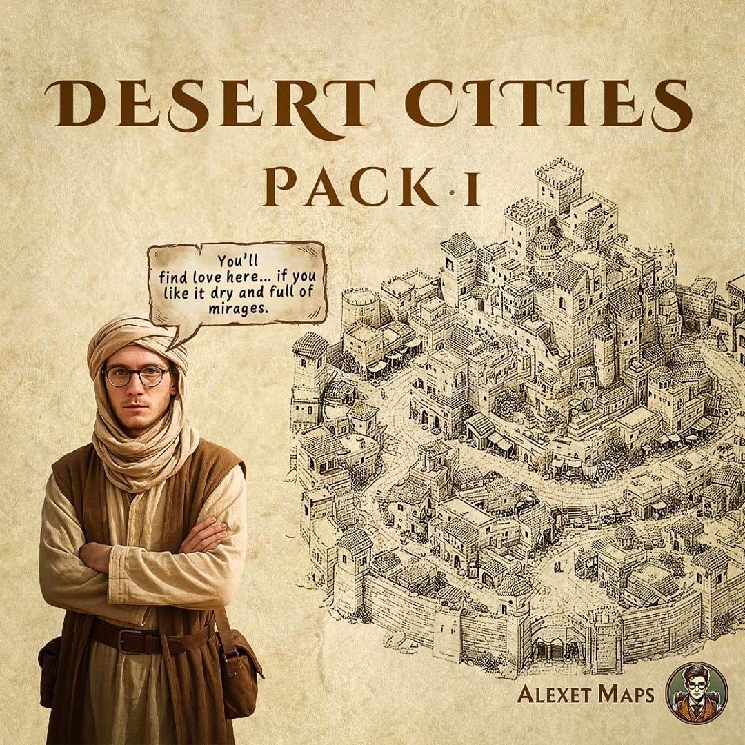 Wonderdraft Desert City Assets: Walled Towns, Fortified Strongholds ...