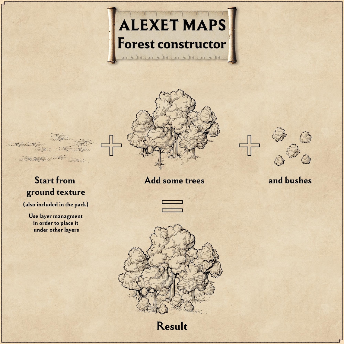 Wonderdraft Forest Constructor: Modular Tree Assets and Brushes ...
