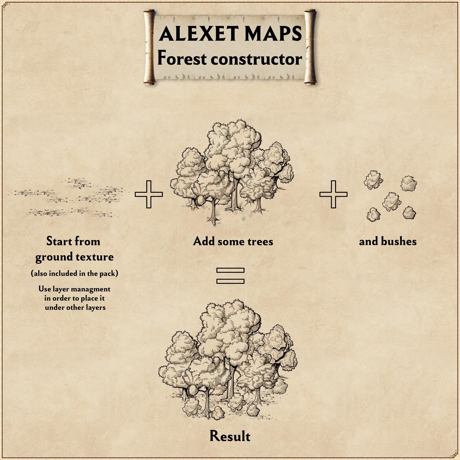 Wonderdraft Forest Constructor: Modular Tree Assets and Brushes ...