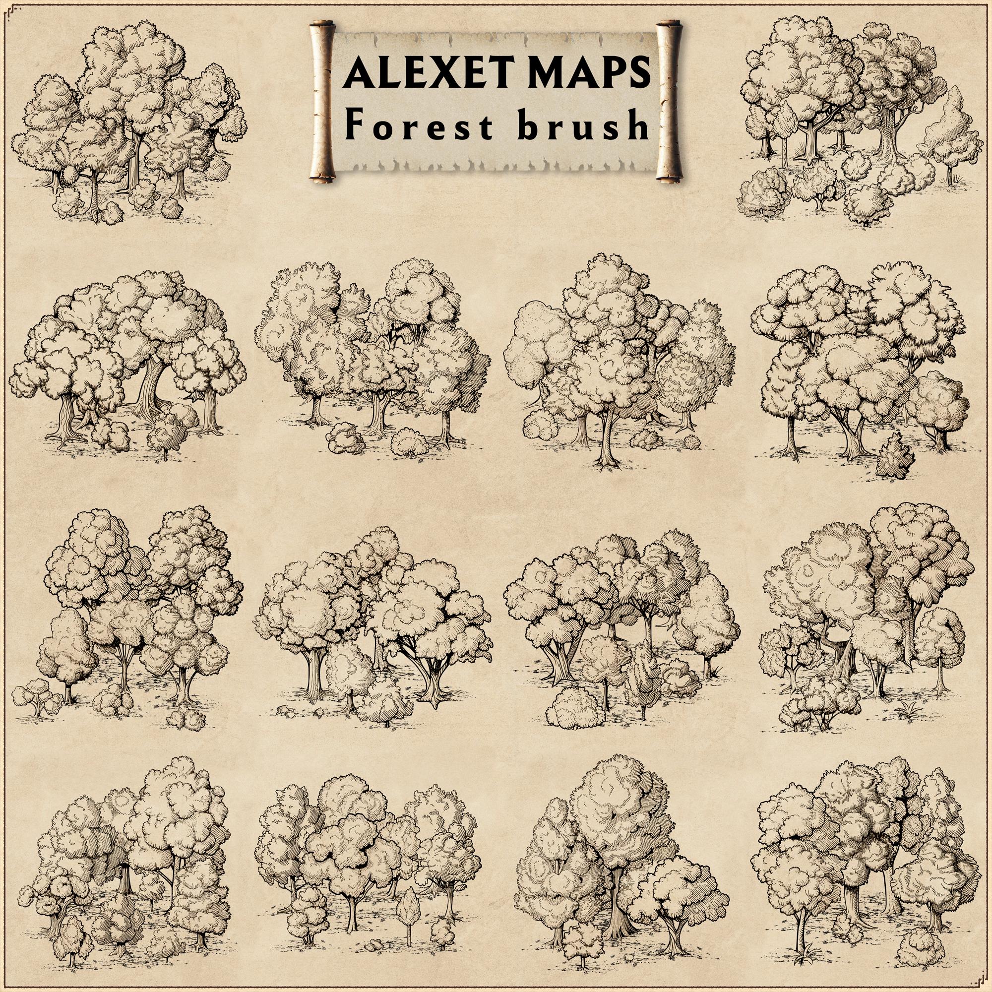 Wonderdraft Forest Constructor: Modular Tree Assets and Brushes ...