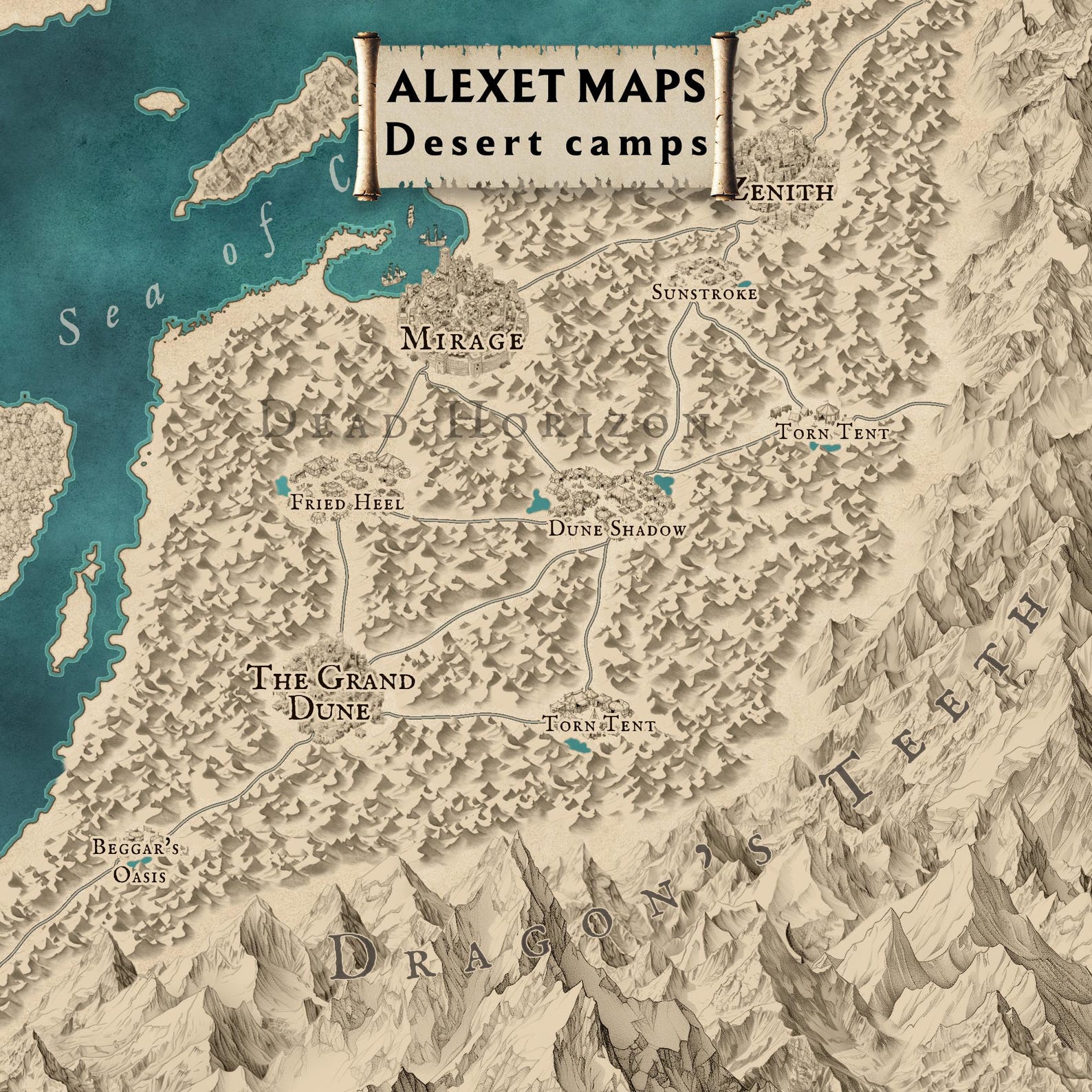 Wonderdraft Desert Camp Assets: Nomad Tents and Bandit Outposts ...