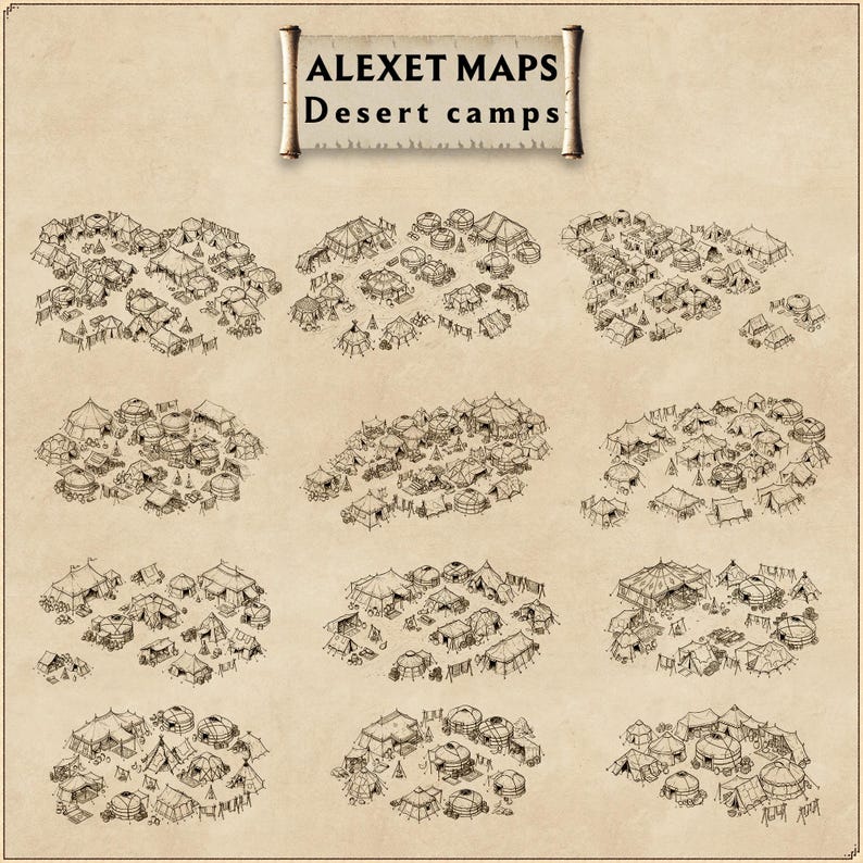 Wonderdraft Desert Camp Assets: Nomad Tents and Bandit Outposts ...