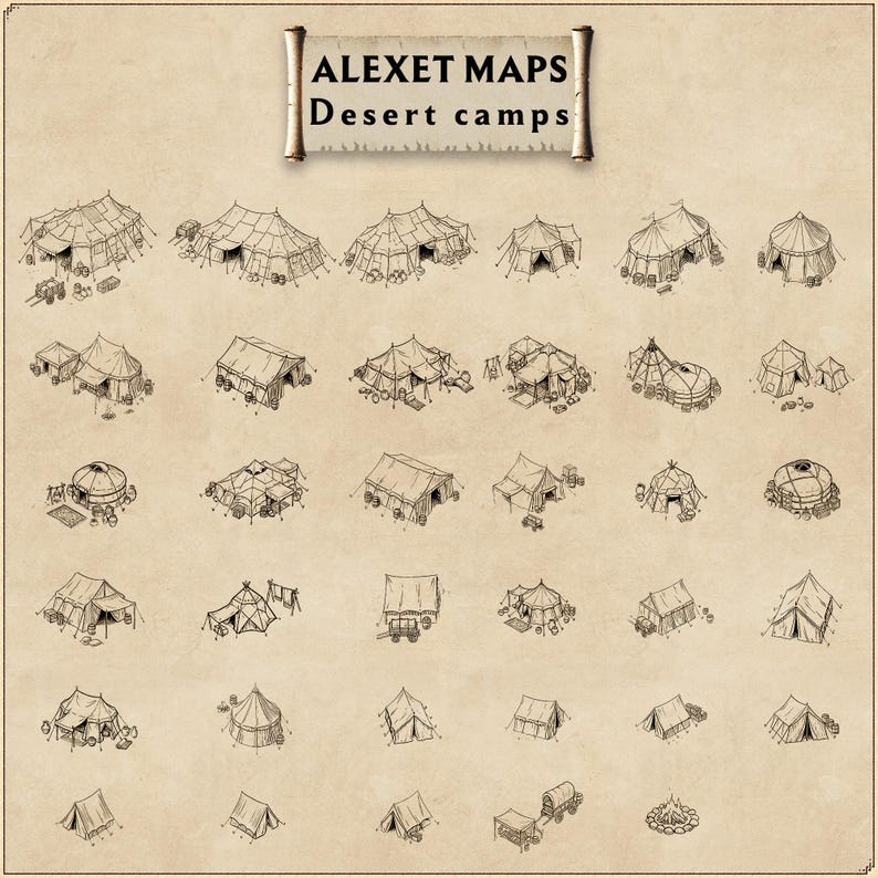 Wonderdraft Desert Camp Assets: Nomad Tents and Bandit Outposts ...