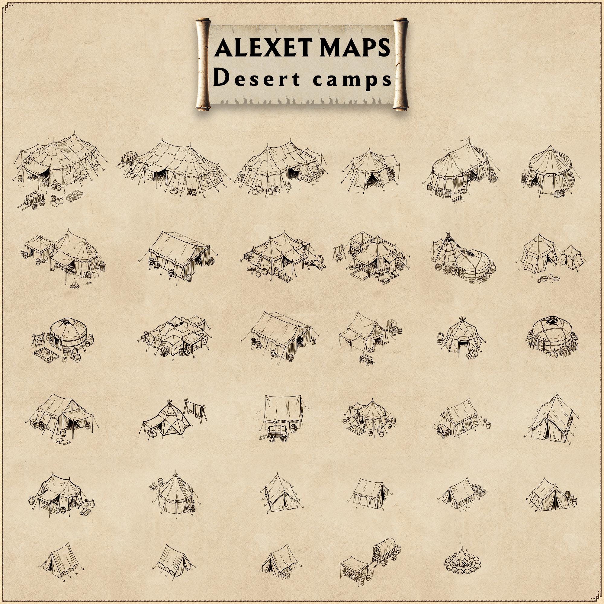 Wonderdraft Desert Camp Assets: Nomad Tents and Bandit Outposts ...