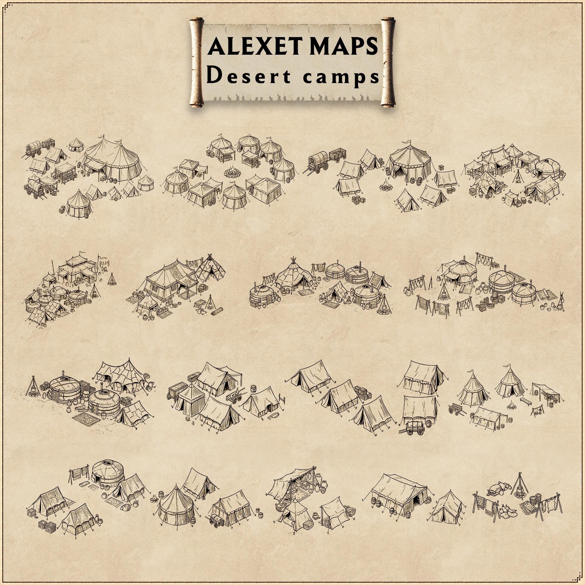 Wonderdraft Desert Camp Assets: Nomad Tents and Bandit Outposts ...