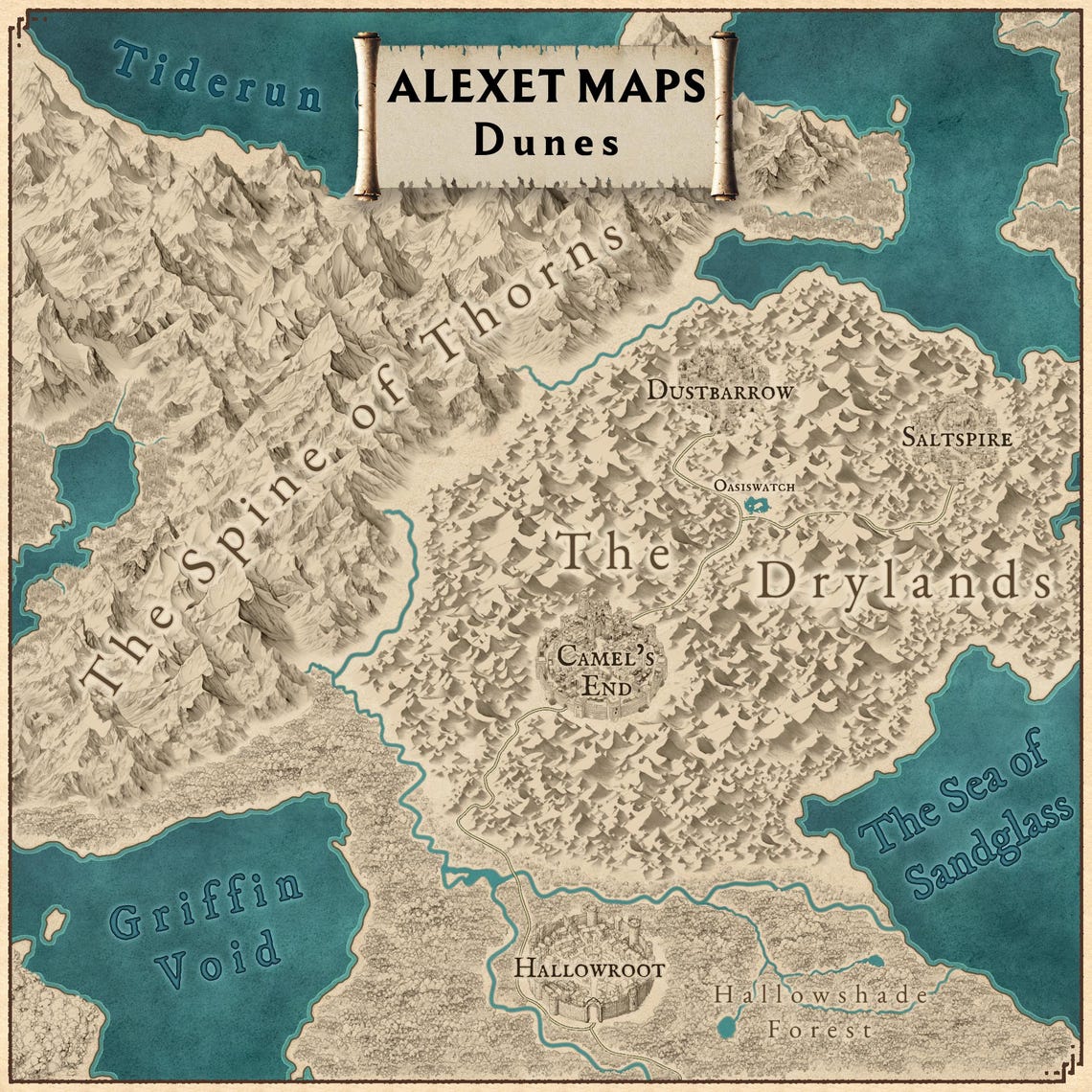 Wonderdraft Dune Assets: Desert Map Brushes - Commercial Use Included ...