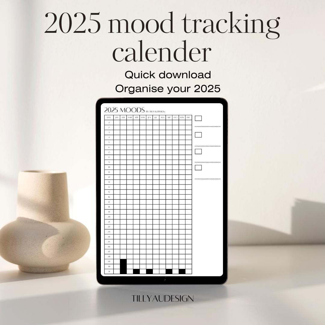 2025 Mood Tracking Calendar 4 Mood Boxes - Etsy