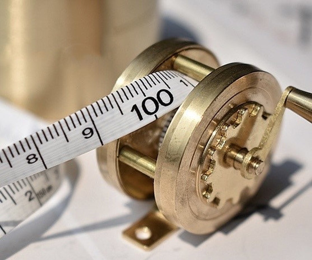 DIY Mini Brass Tape Measure Original Design Vintage Hand Crank ...