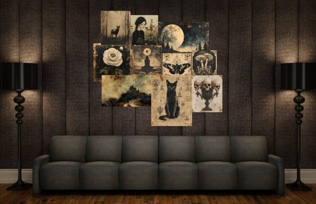 10 Pictures Wall, Mural Set, Poster Art Print, Art Prints Poster, Dark ...