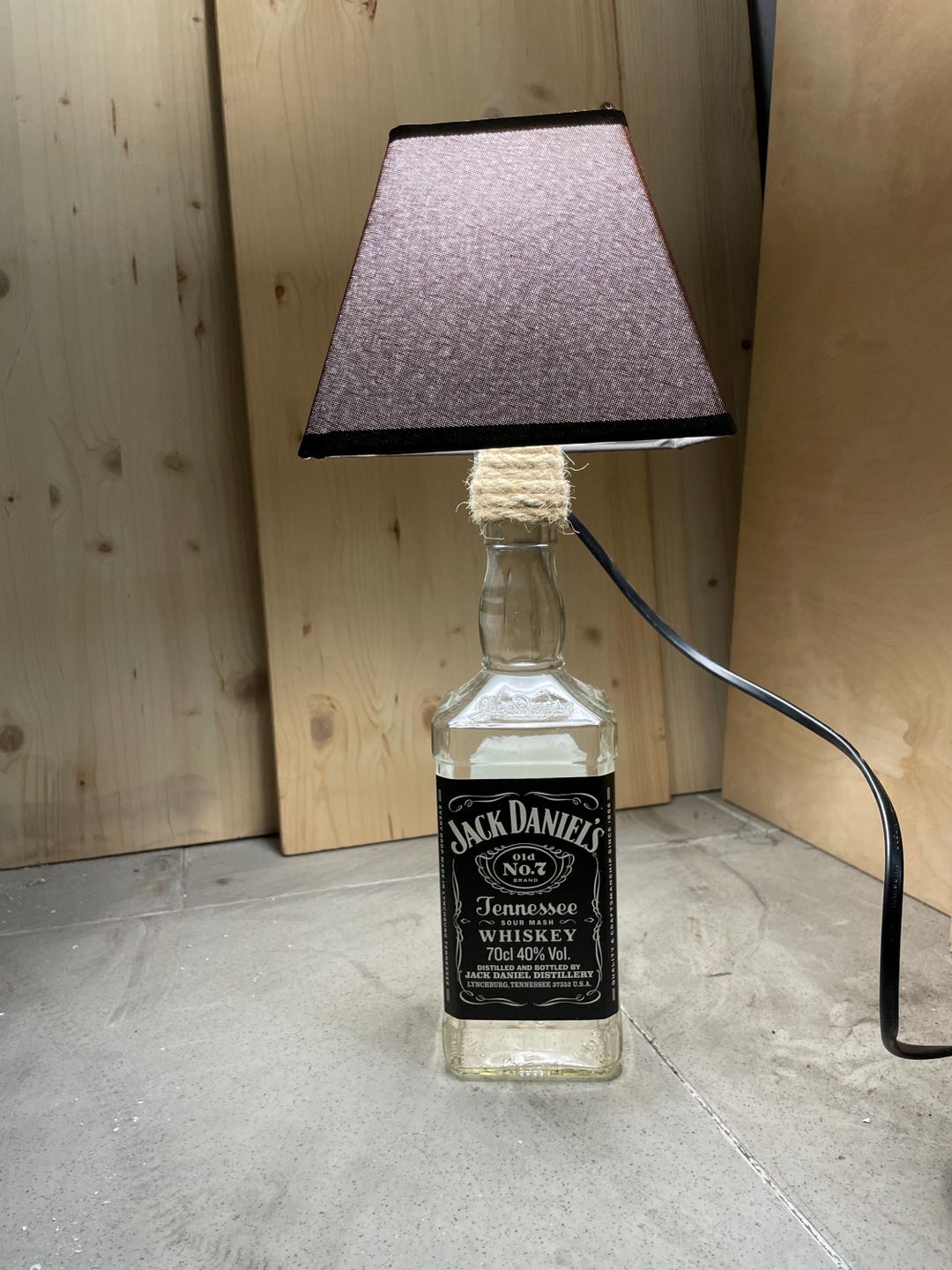 Jack Daniel's Bottle Lamp, Lampshade, Lighting, Furniture, Gift - Etsy
