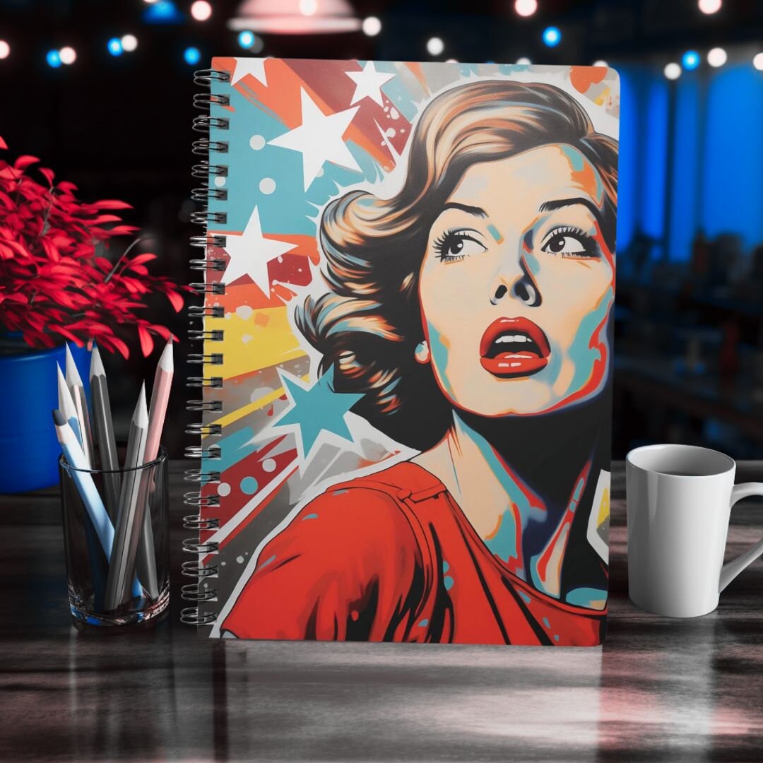 Taylor Inspired Pop Art Design Lined Spiralbound Softcover Notebook, A5 ...