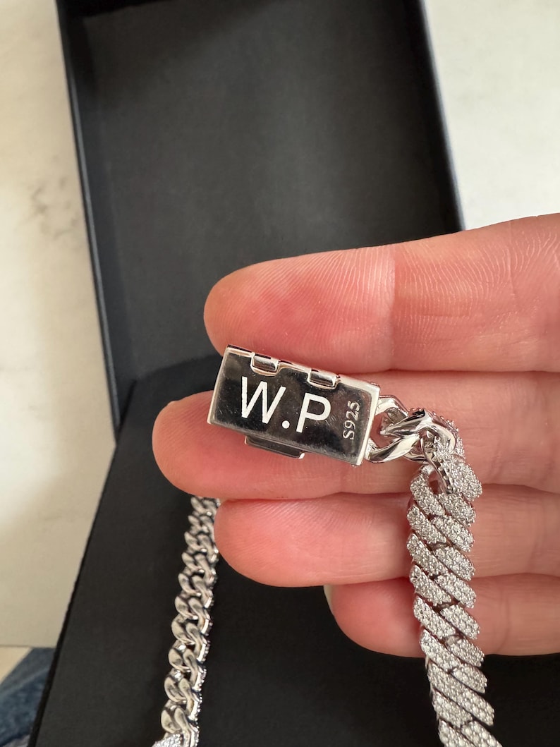8mm Moissanite Cuban Link Chain: Iced Out Hip Hop Jewelry - Etsy UK