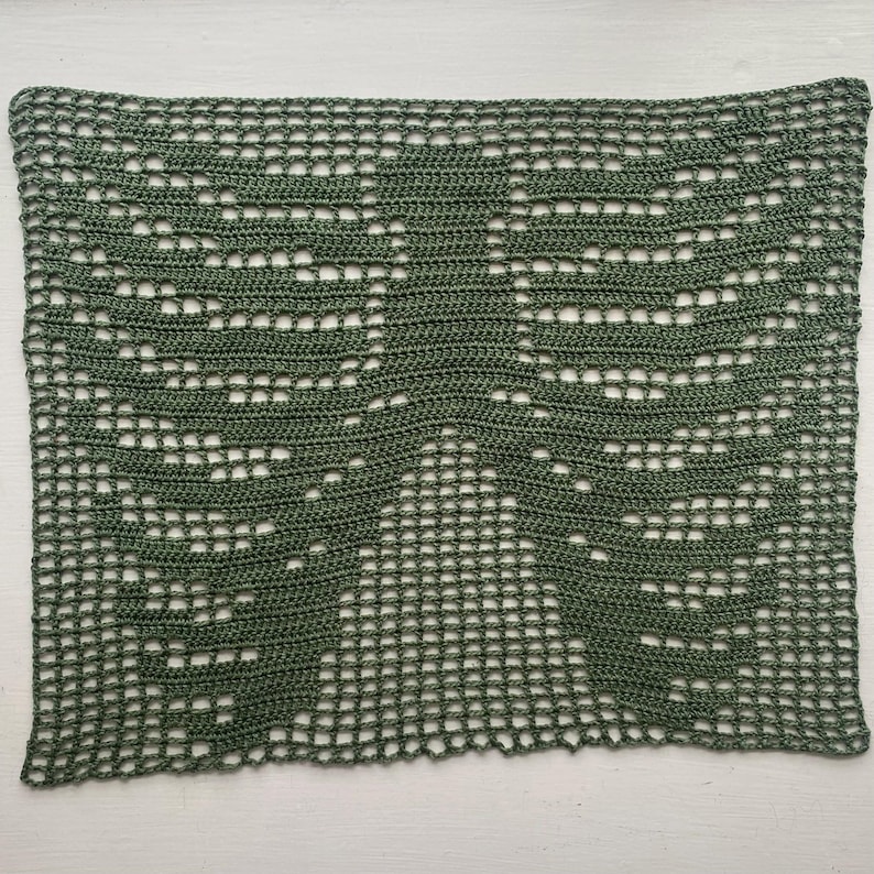 Rib Cage Skeleton Filet Crochet Pixel Grid (PDF Pattern) - Etsy