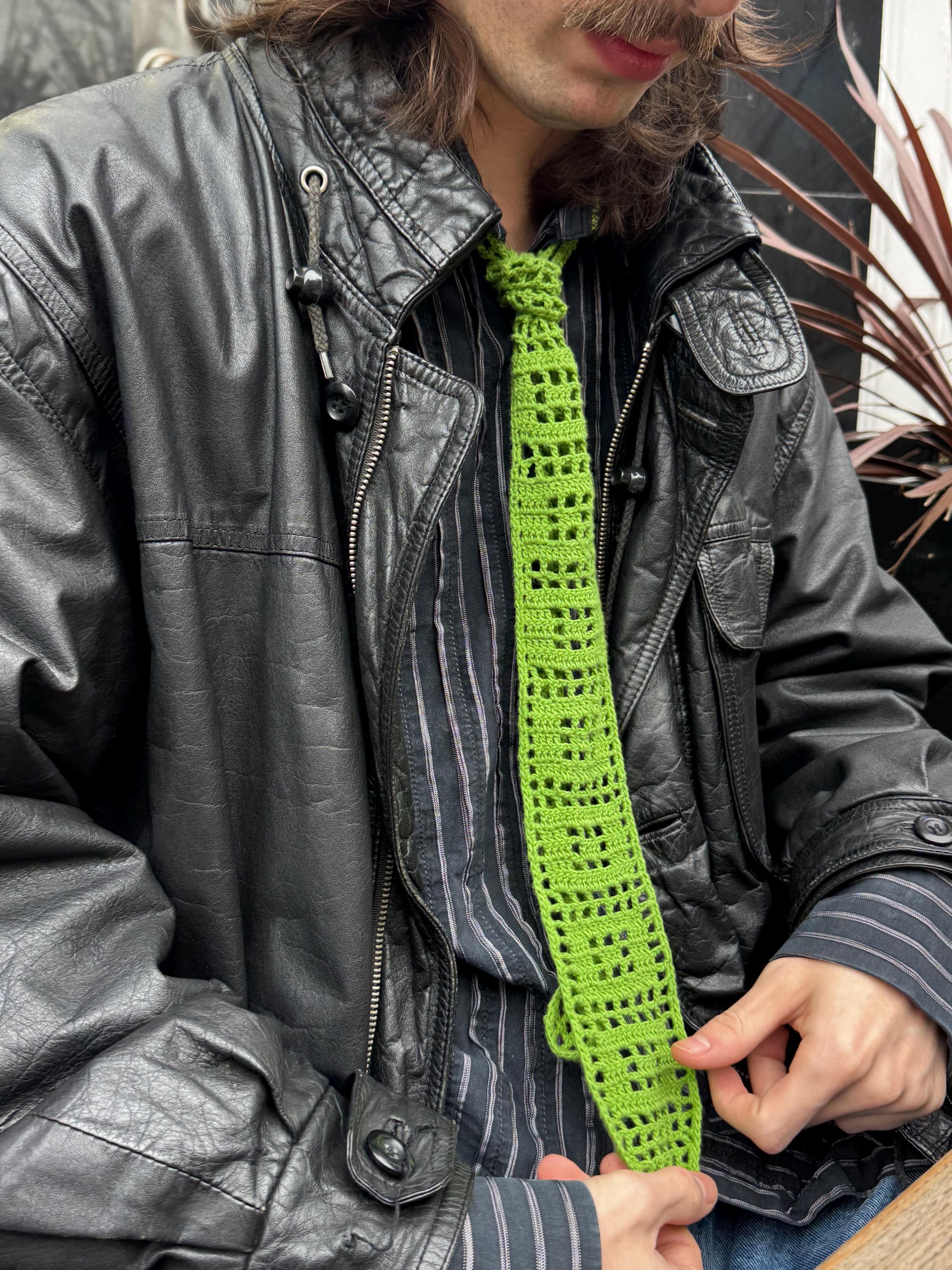 Retro Filet Crochet Tie Pattern (PDF) - Etsy