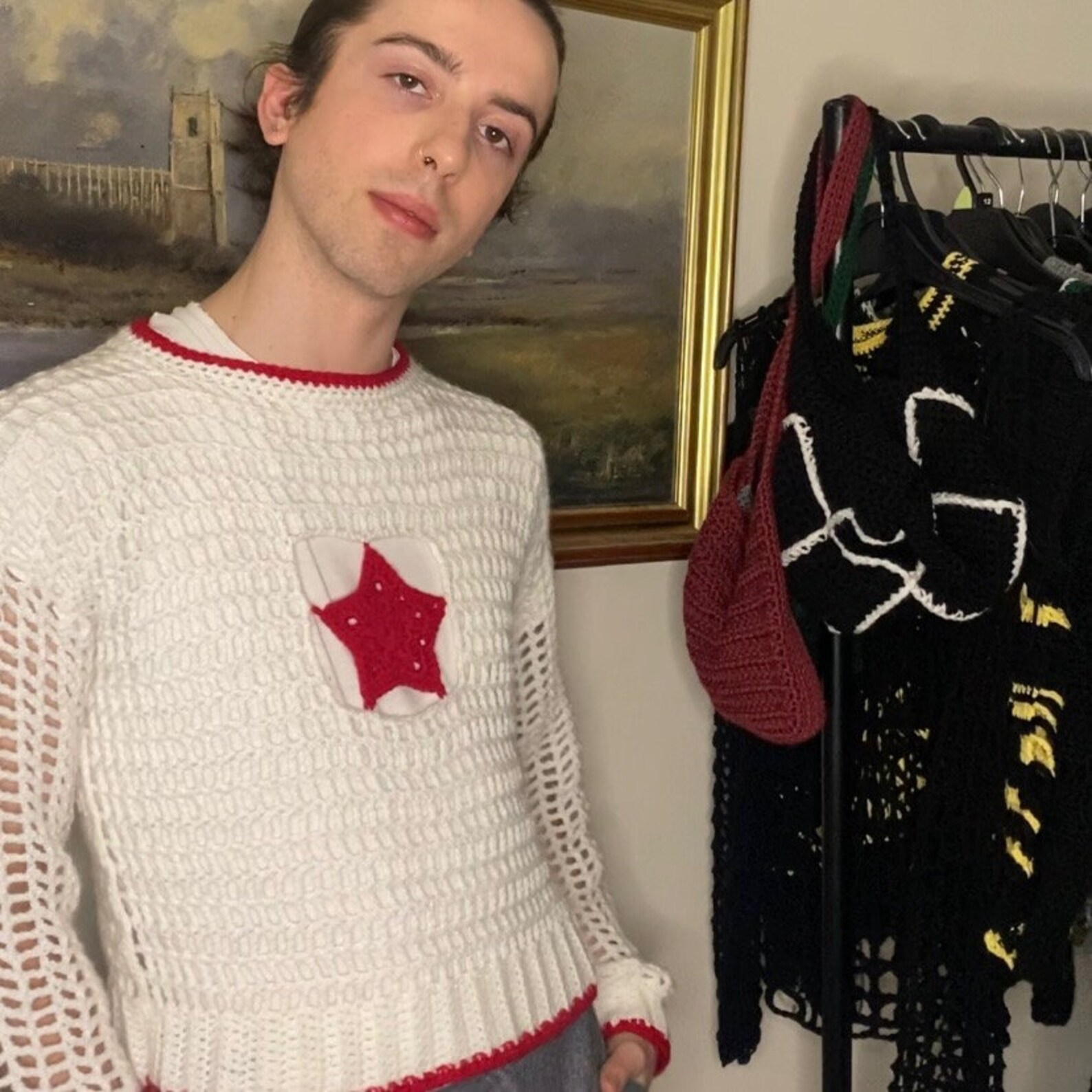 PDF - the Mesh Star Crochet Jumper Pattern. A Loose Fitting Net Made-to ...