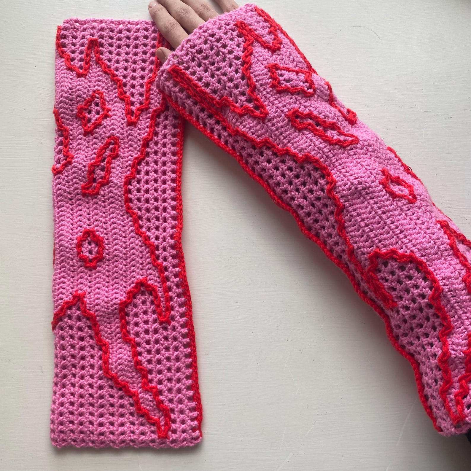 The “Y2K” Graphic Mesh Crochet Sleeve Pattern (PDF) - Etsy