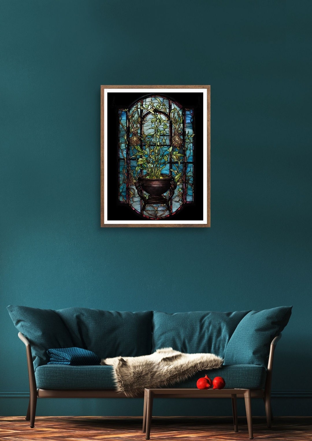 Art Print - Divine Cauldron - Dark Botanical Witch Goth Stained Glass ...