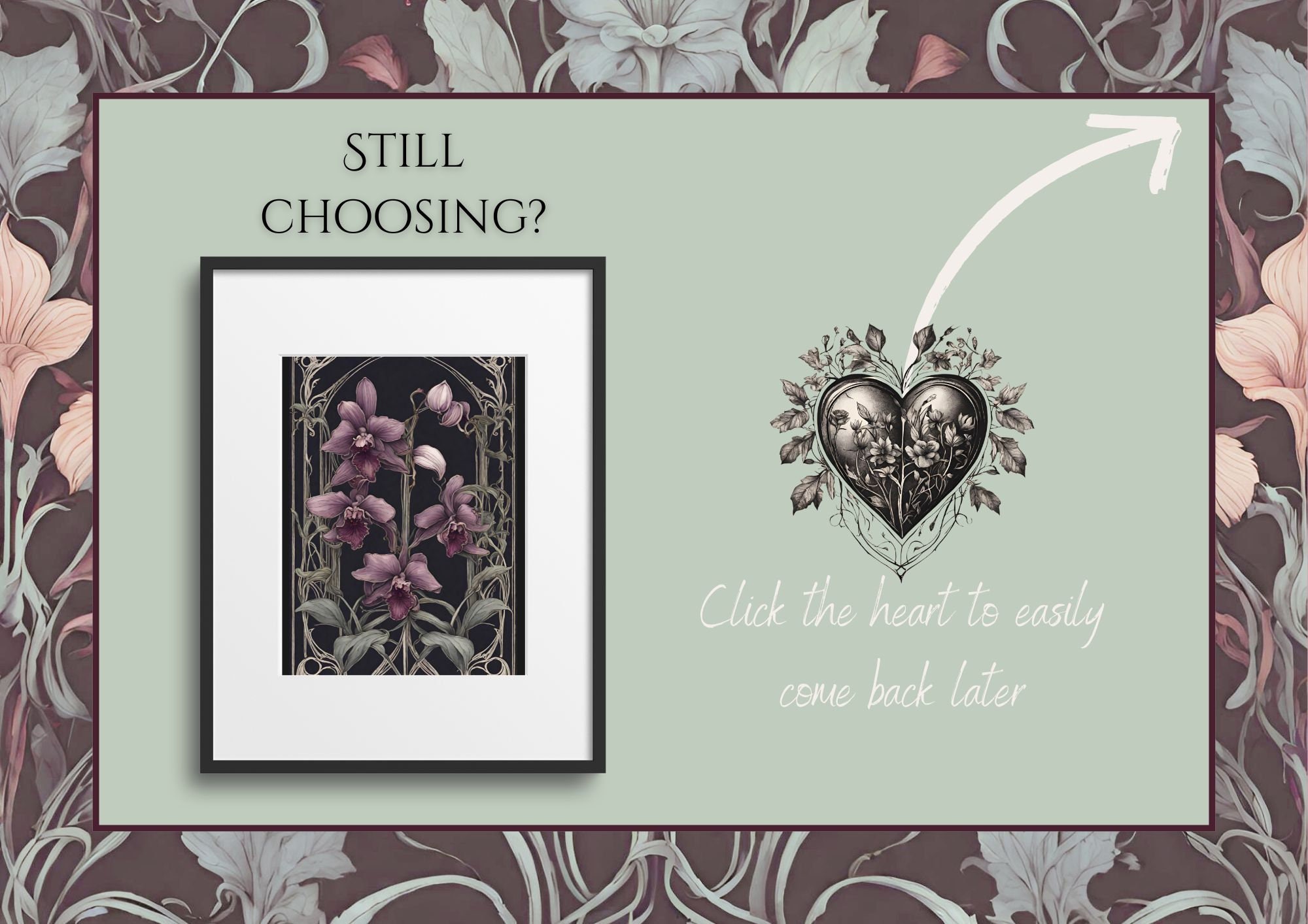 Art Print - Gothic Orchids 1 | Dark Light Floral Botanical Orchid ...