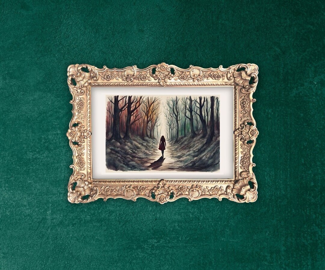Art Print Into the Unknown Forest Woodland Path Landscape Natural ...