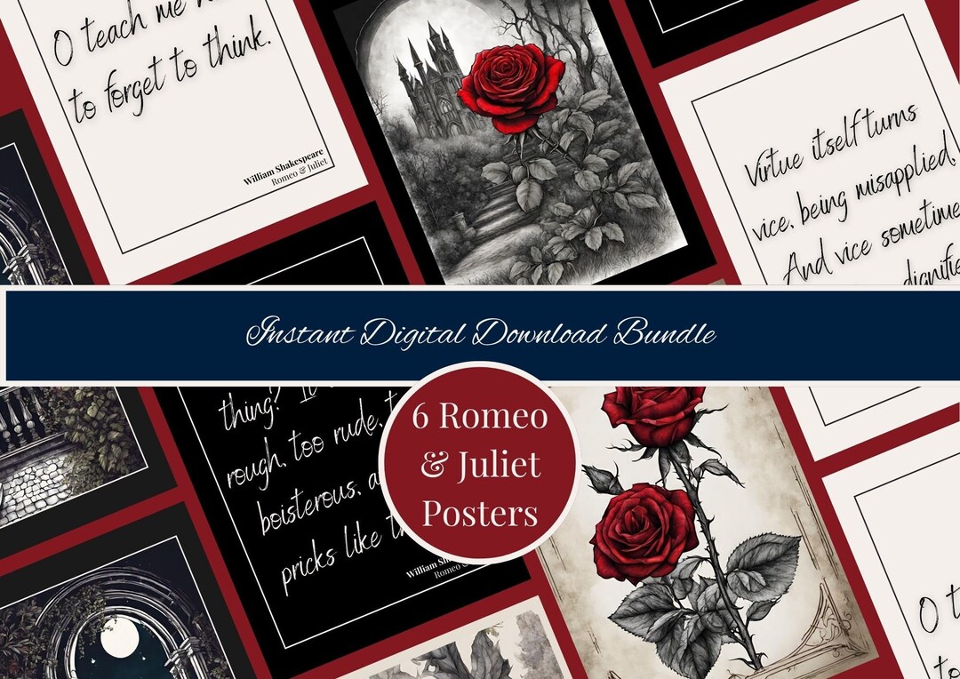 Digital Print Bundle - Romeo & Juliet | Dark Romantic William ...