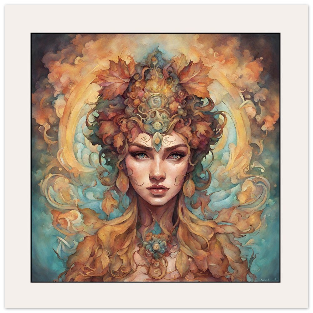 Art Print - Freya in Autumn | Deity Norse Goddess Freyja Artwork - Etsy