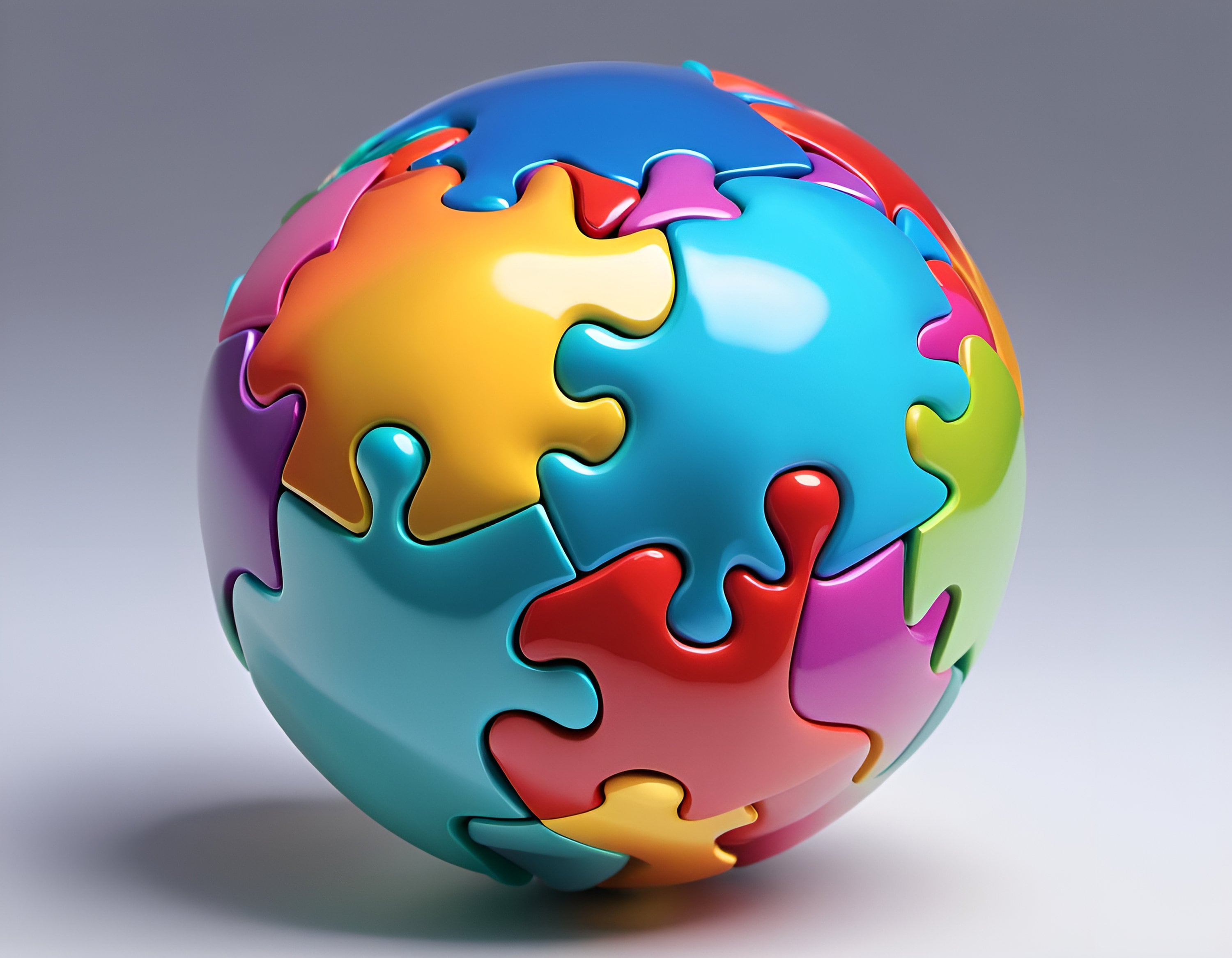 Fluid Ball-like Multi-color 3D Puzzle Hyper-detailed - Etsy