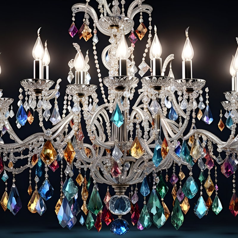 Coloured Chandelier - Etsy UK