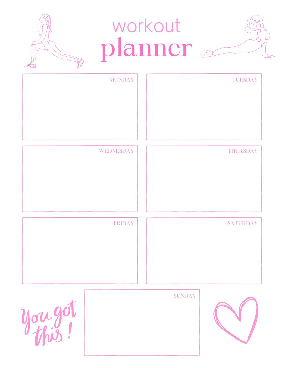 Workout Tracker Etsy