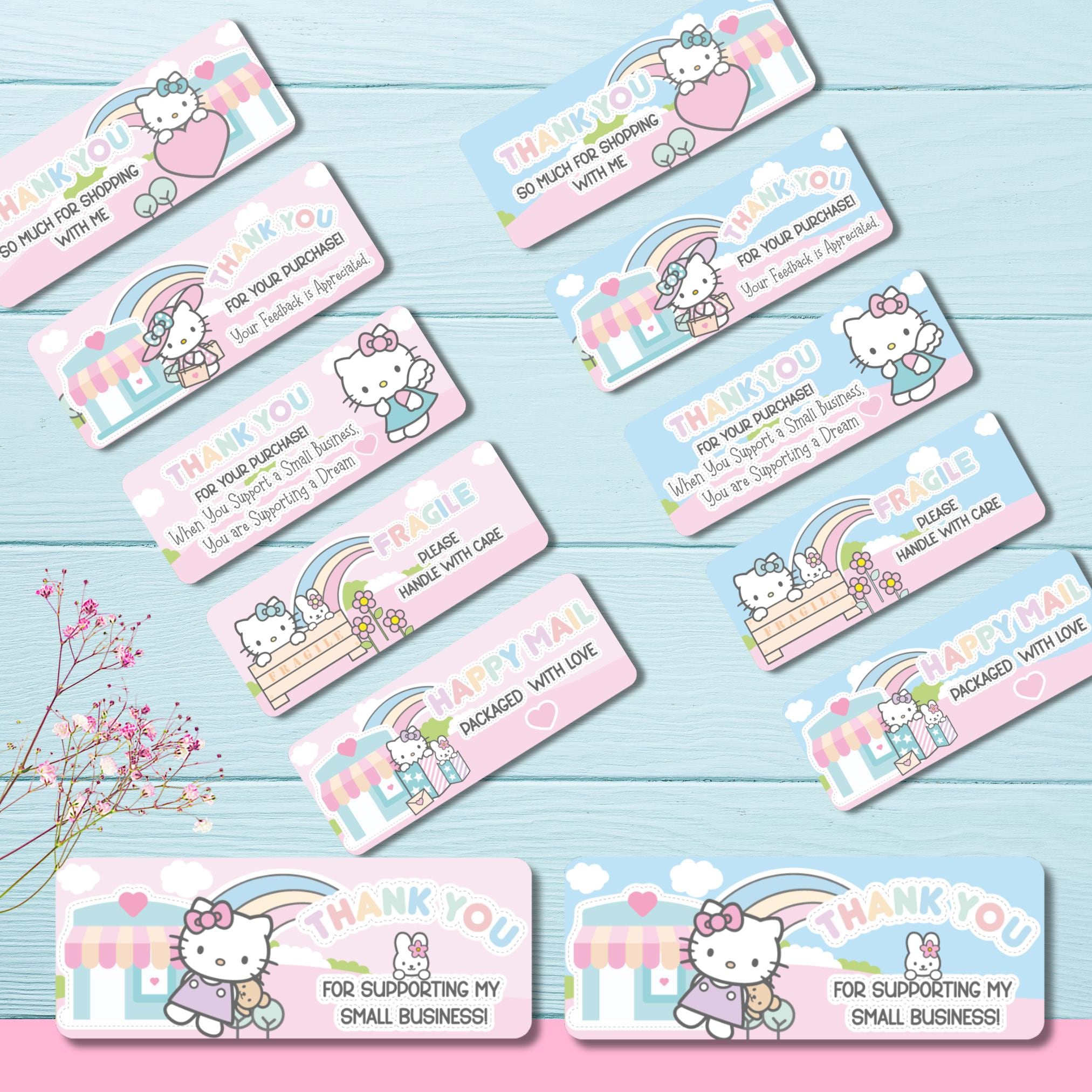 Kawaii Labels Avery 5160 | Kitty |pastel & Rainbow Labels PINK ...