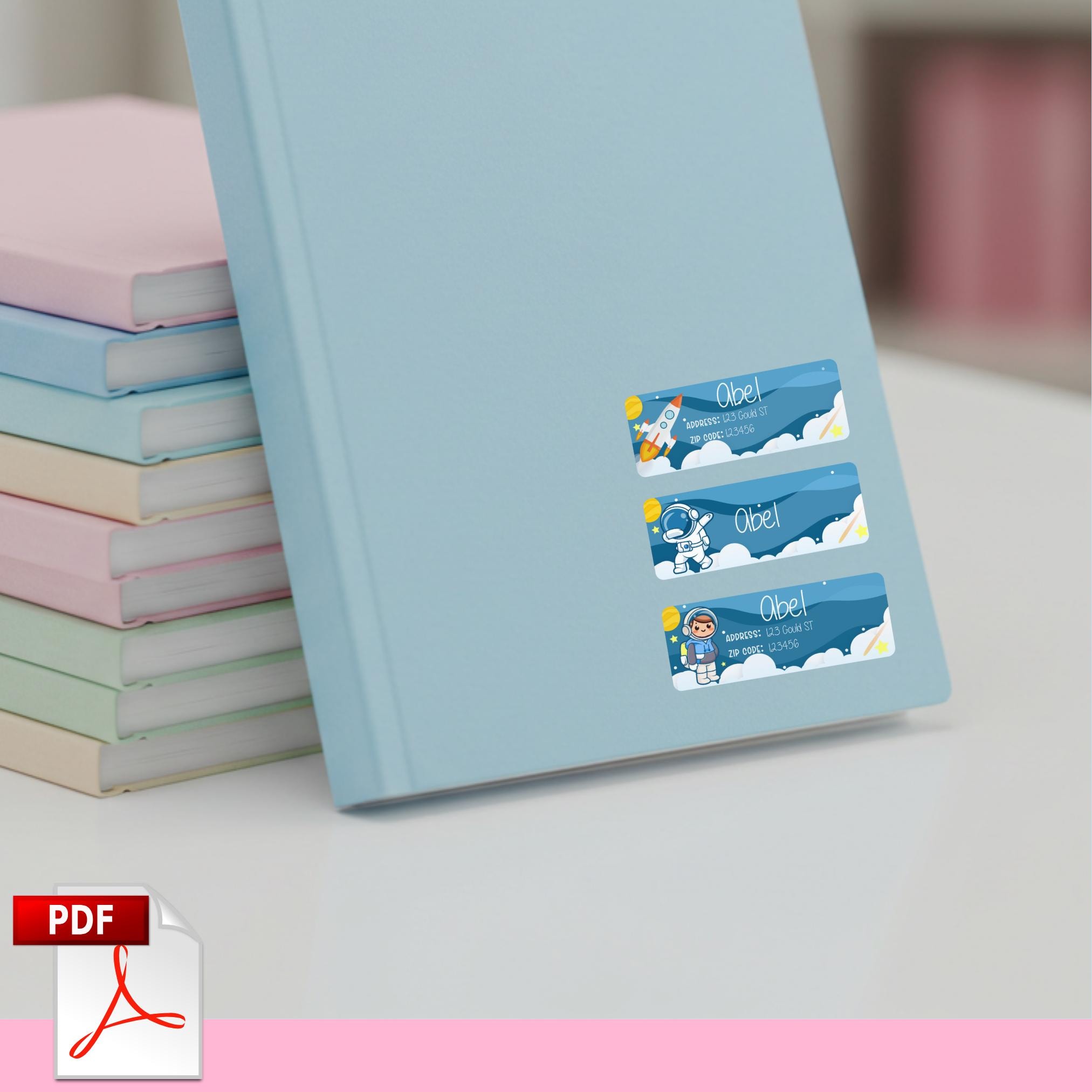 School Labels | Astronaut Labels for Kids | Compatible With Avery 5160 ...