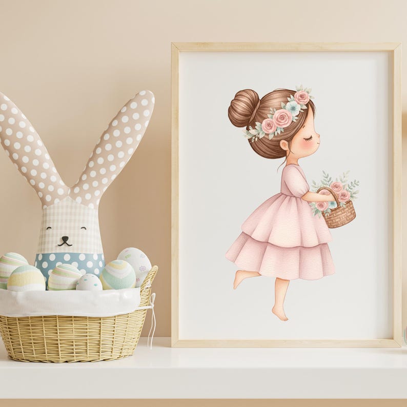 Watercolor Girl Clipart Bundle | Soft Pastel Princess PNG | Cute Floral ...